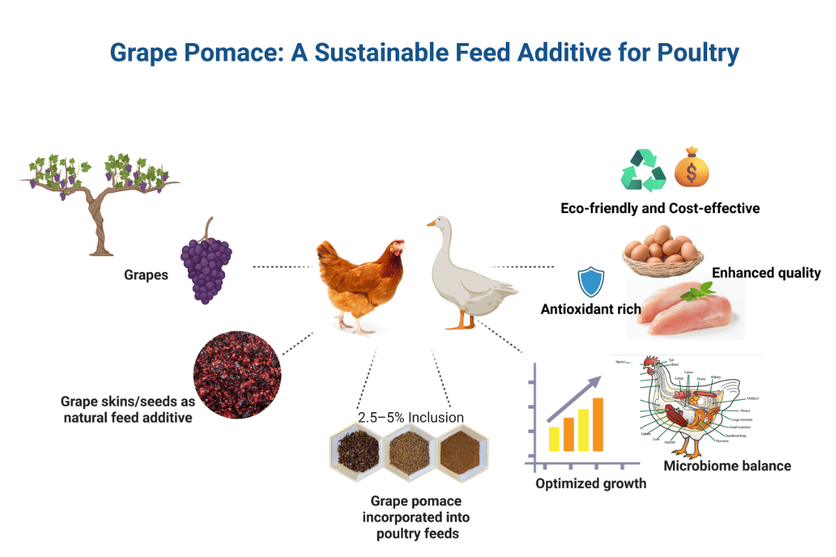 Grape pomace as a natural feed additive for sustainable poultry ...
