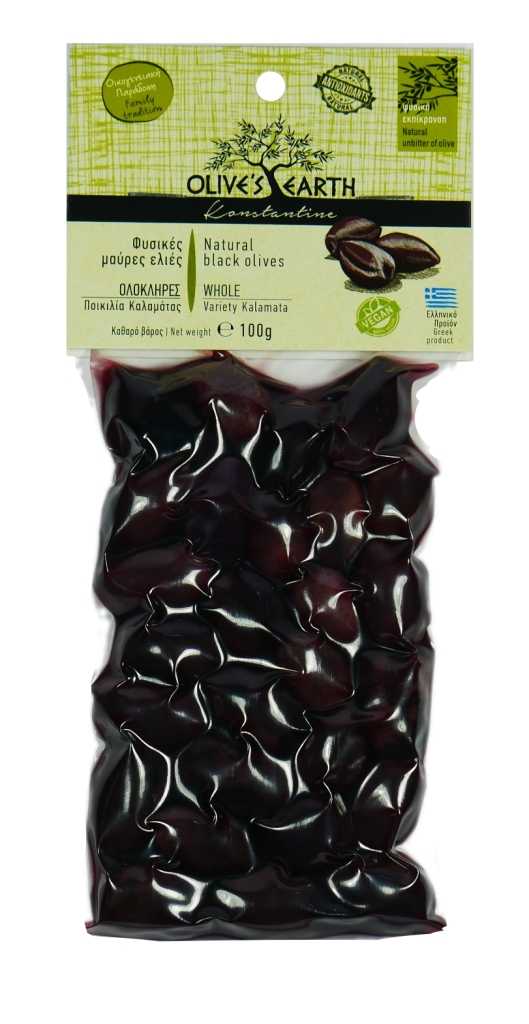 Olive Black Natural Whole Variety Kalamon - 100g Vac - sindos - Wikifarmer