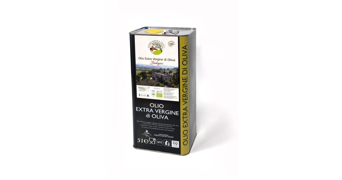 Organic Extra Virgin Olive Oil - 5 liter can - Casabona - Wikifarmer