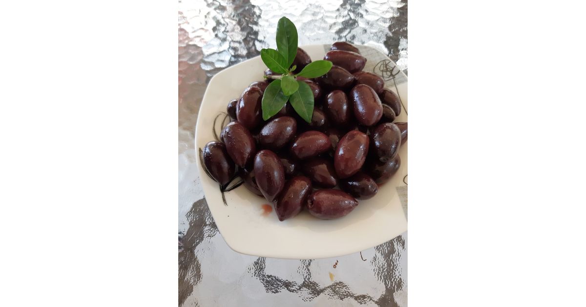 Olive Kalamon dell'Etolia-Acarnania in salamoia, confezione da 5 kg ...